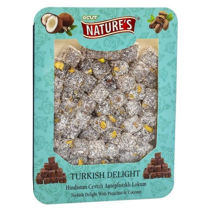 Ogut Çifte Kavrulmuş Antep Fıstıklı Hindistan Cevizli Lokum 300GR