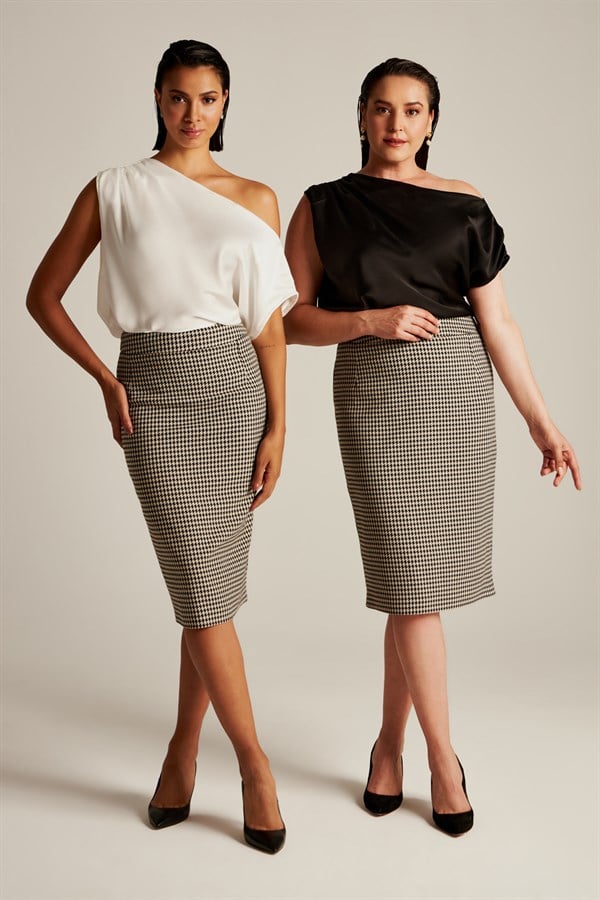 Caro Skirt - High rise midi crepe skirt I Skirts I Modalogy