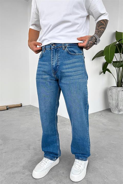 Koyu Mavi Soft Degrade Premium Baggy Pantolon