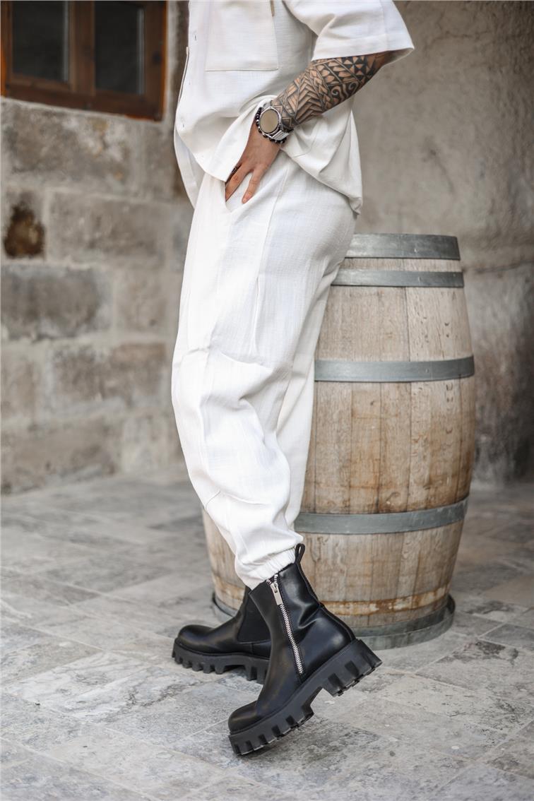 Basic Boyfriend Bel Bağlamalı Pantolon- Out Fit Man