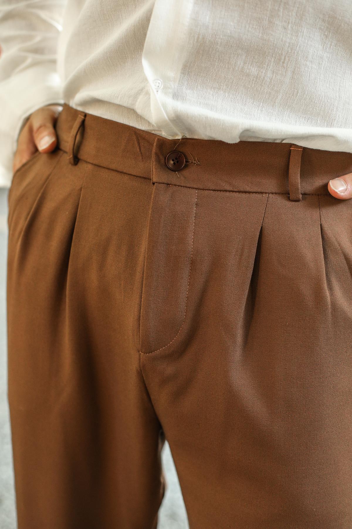 Pileli Klasik Baggy Pantolon- Out Fit Man