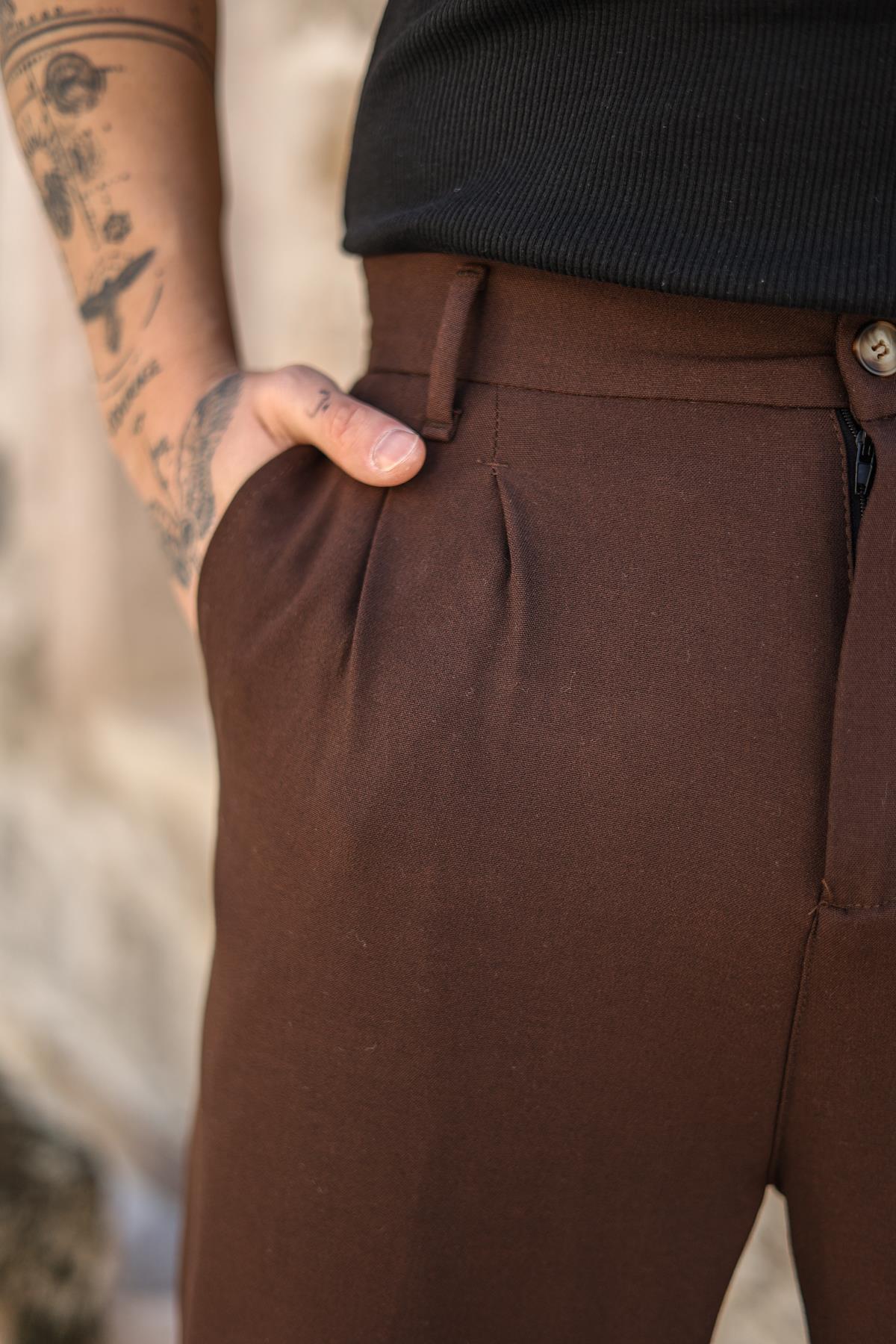 Pileli Klasik Baggy Pantolon- Out Fit Man