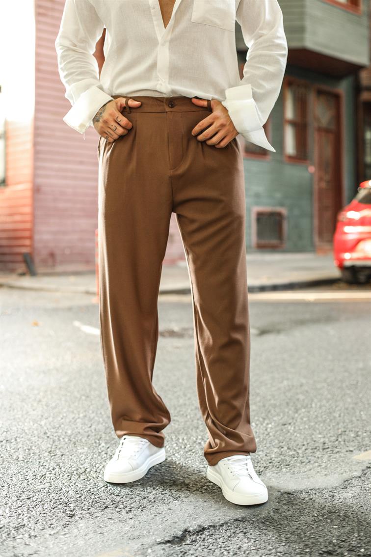 Pileli Klasik Baggy Pantolon- Out Fit Man