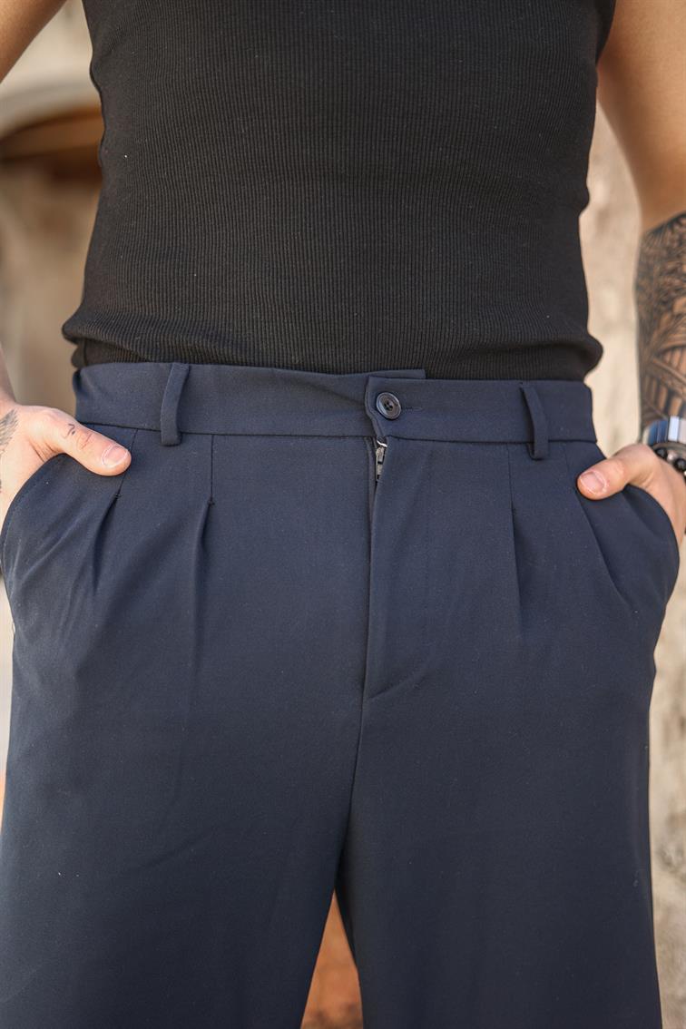 Pileli Klasik Baggy Pantolon- Out Fit Man