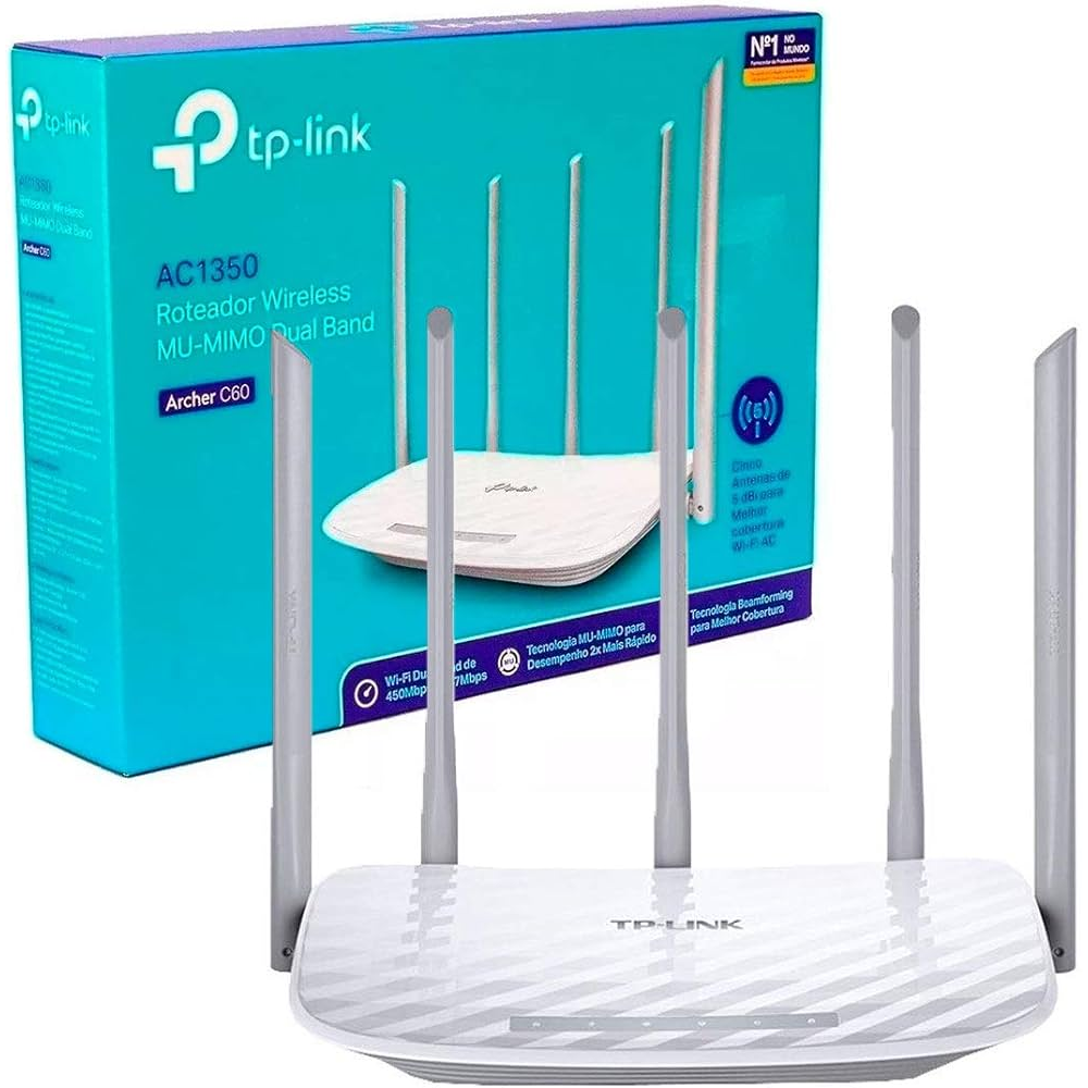 TP-Link Archer C60, AC1350 Mbps Kablosuz Dual Band Router, Geniş Menzil ...