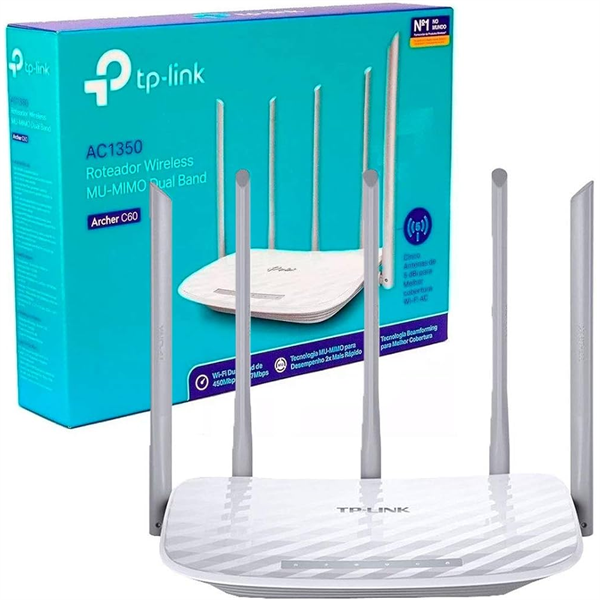 TP-Link Archer C60, AC1350 Mbps Kablosuz Dual Band Router, Geniş Menzil ...