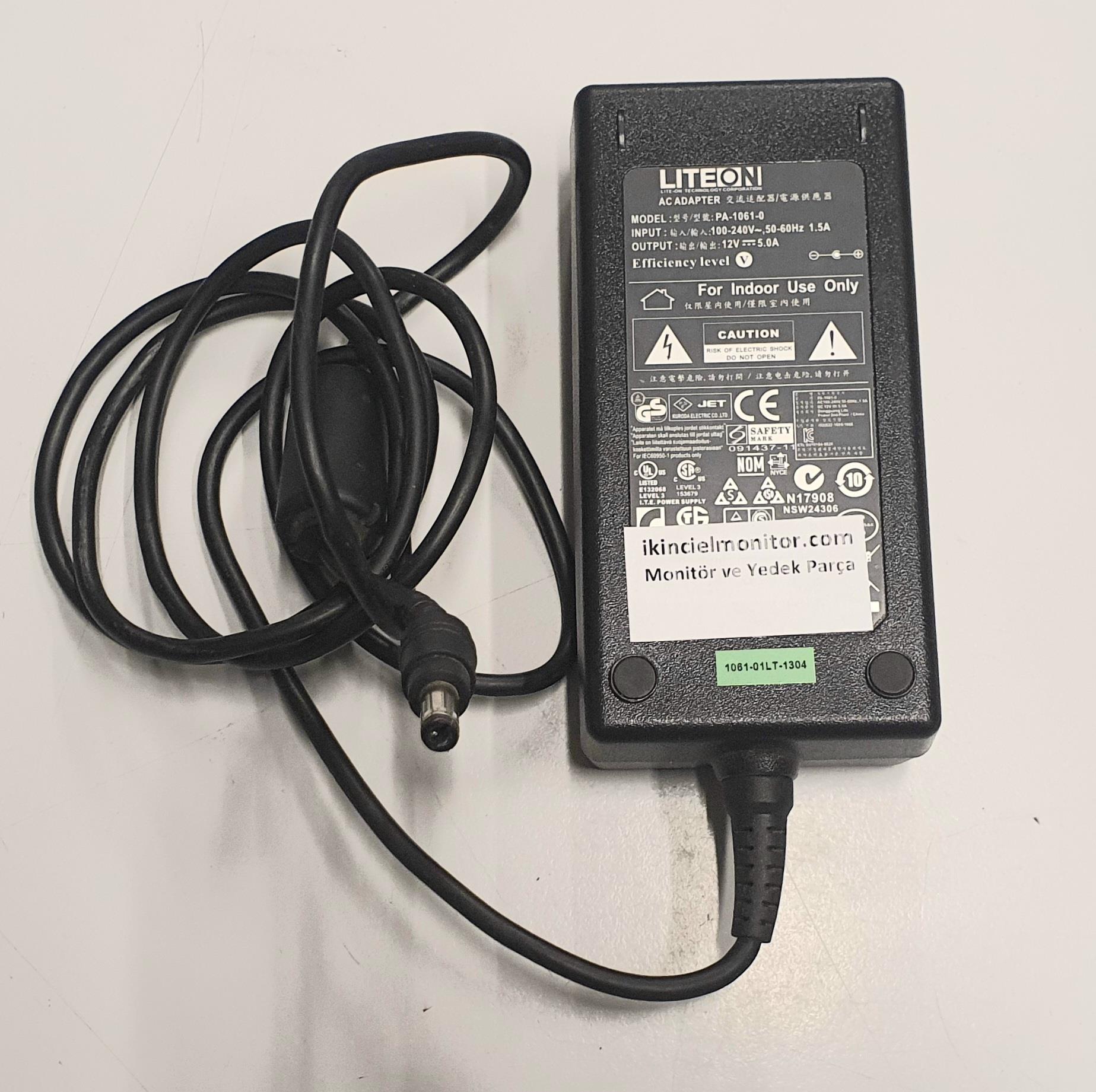 Monitör Adaptörü 12V 5.0A LITEON PA-1061-0