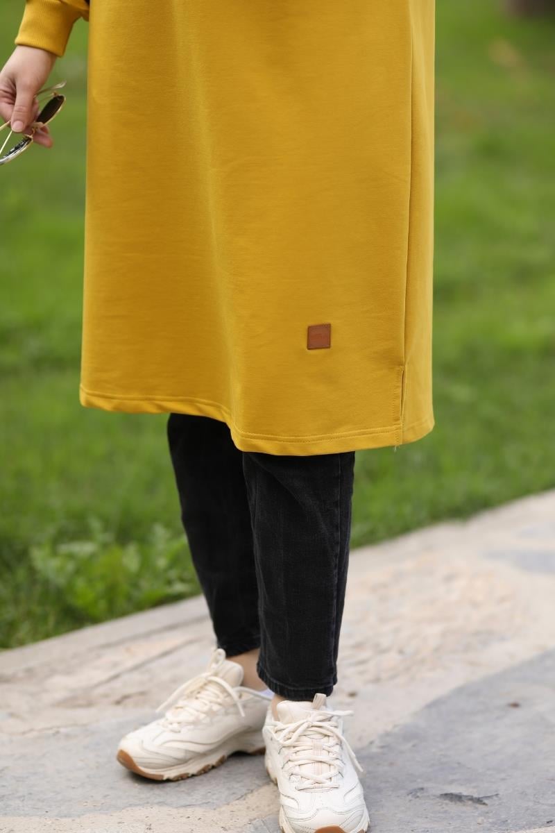 Neva 110 Cm Sweat Tunik Hardal