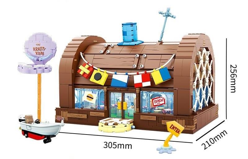AREA-X Krusty Krab SpongeBob SquarePants, Süngerbob Restoran LEGO Yapı Seti