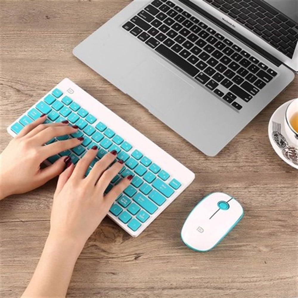 Forter Mini Kablosuz Klavye Mouse Set Dizüstü Bilgisayar ve Masaüstü ...