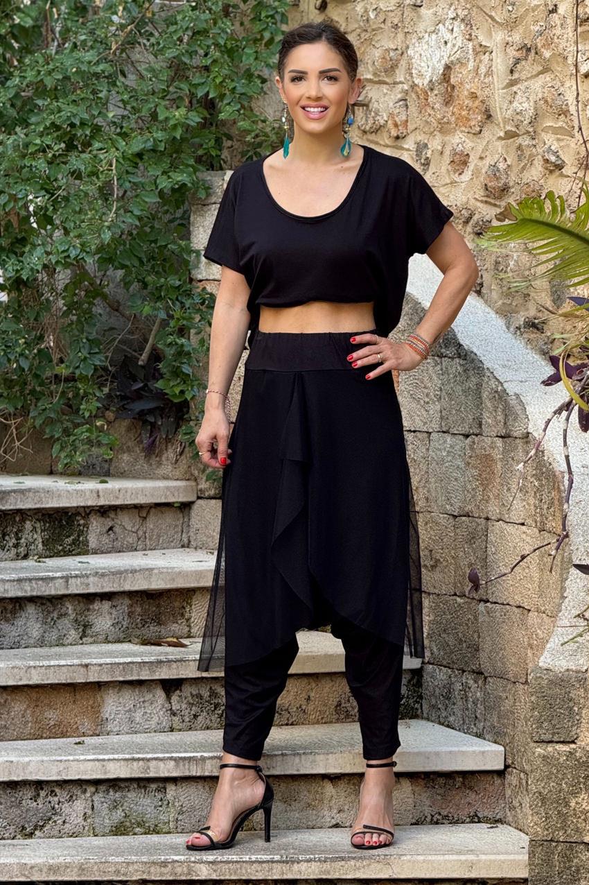 Siyah Modern Şalvar