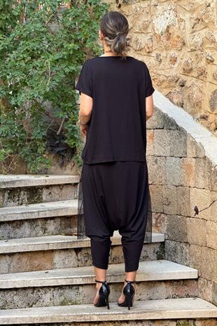 Siyah Modern Şalvar