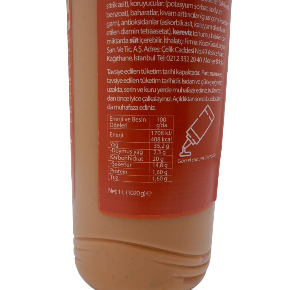 Manna Belçika Barbekü Sos 1 L - Kozagourmet