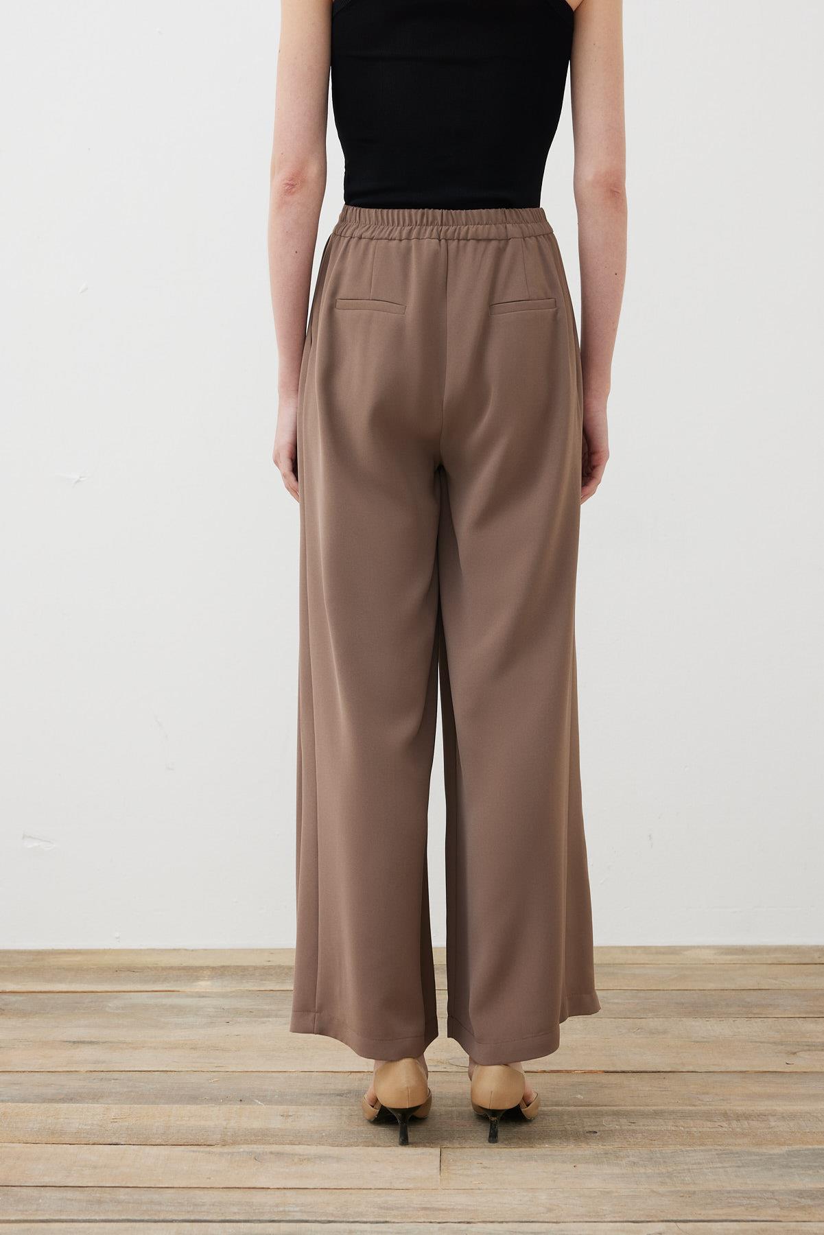 EVA KREP PİLELİ PALAZZO PANTOLON ETUP