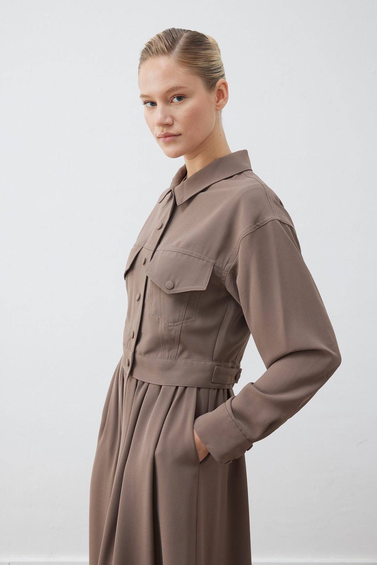 RİNA KREP KISA SPOR CEKET ETUP