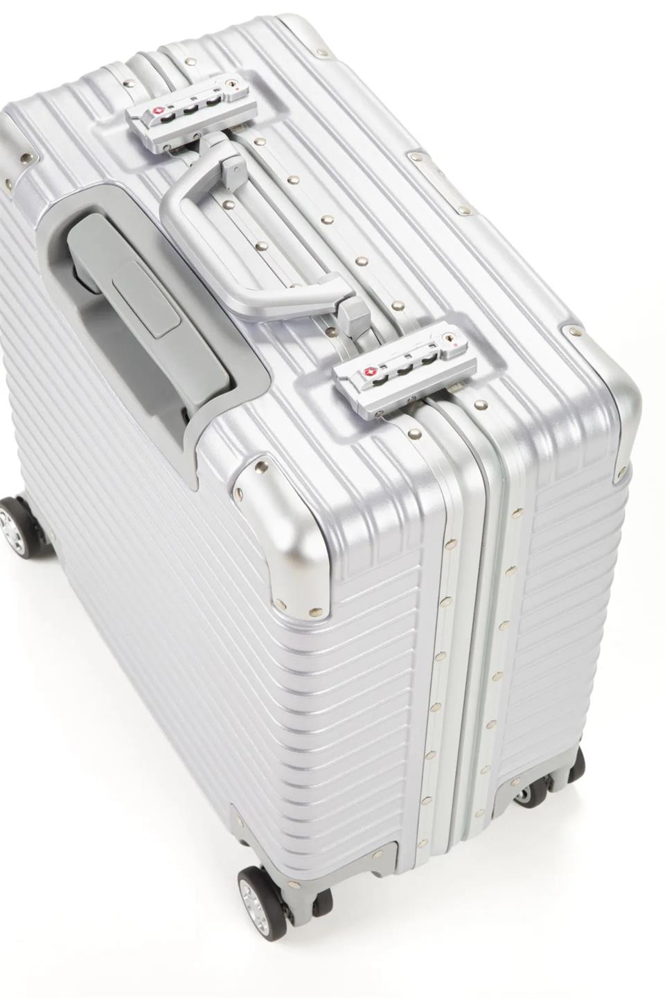 Elatae Kabin Pilot Boy Alüminyum Valiz Silver V71447