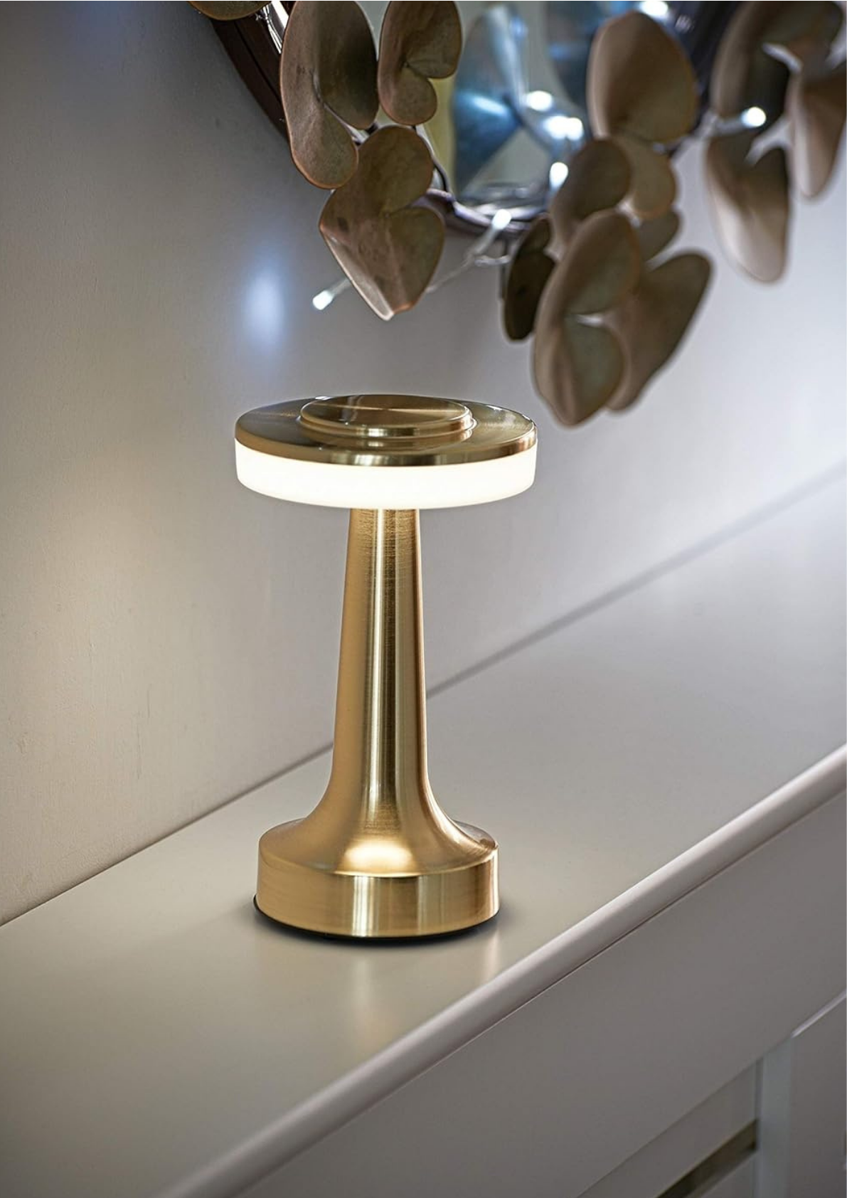 Dekoratif Şarjlı Dokunmatik Led Masa Lambası Usb Kablolu Abajur Ve Gece Lambası Altın