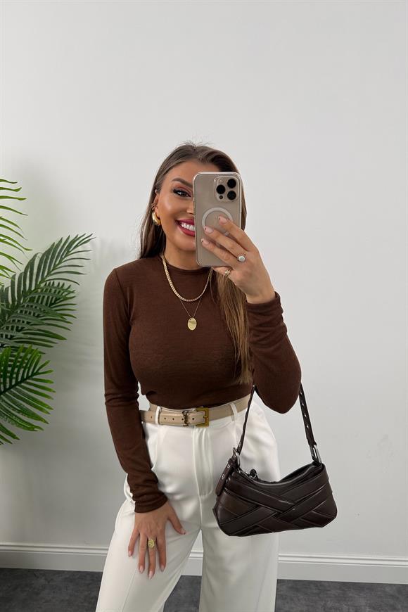 Marka Model Transparan İnce Triko Acı Kahve - Nişantaşı Butika'da