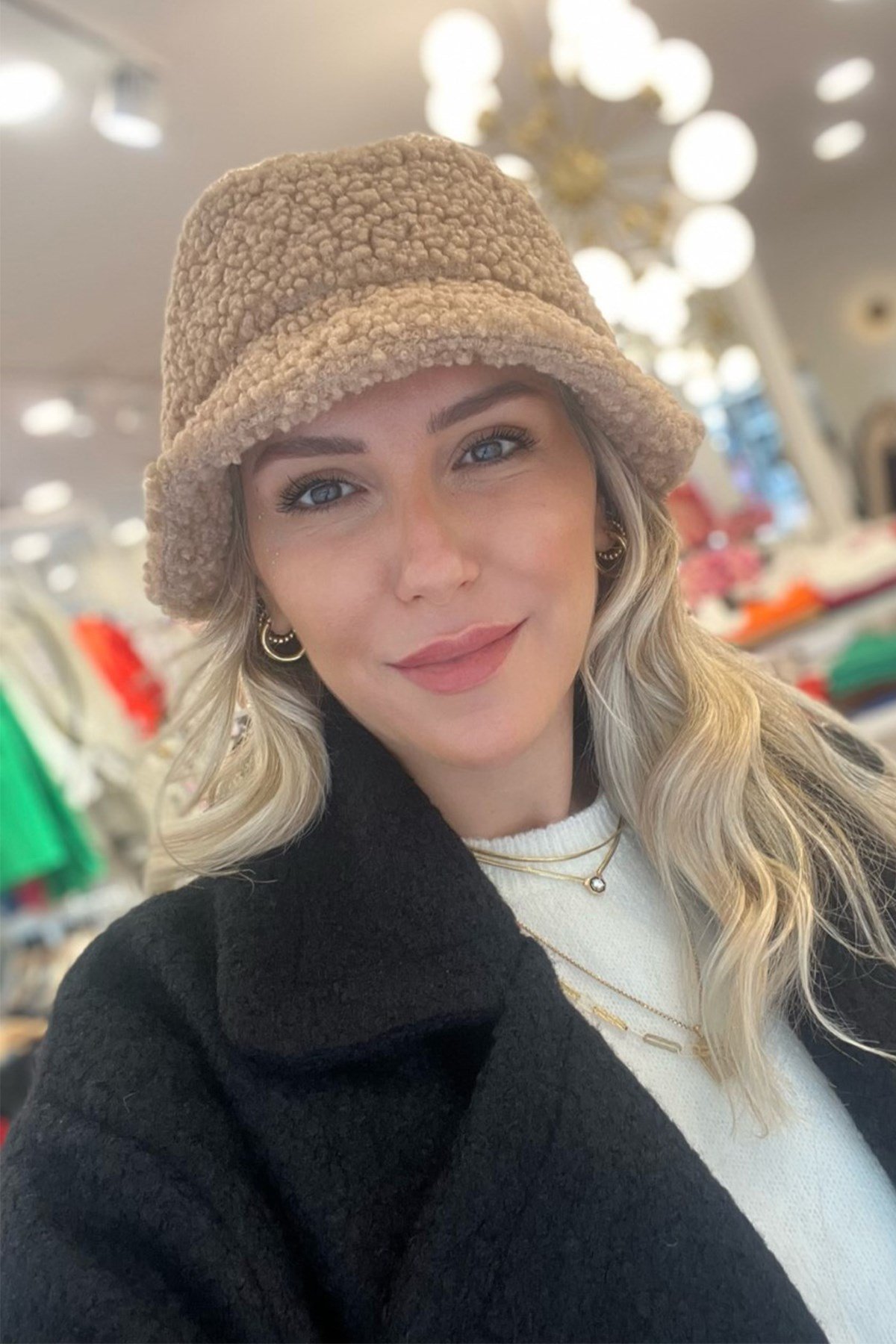 Teddy Bucket Camel Şapka - Nişantaşı Butika