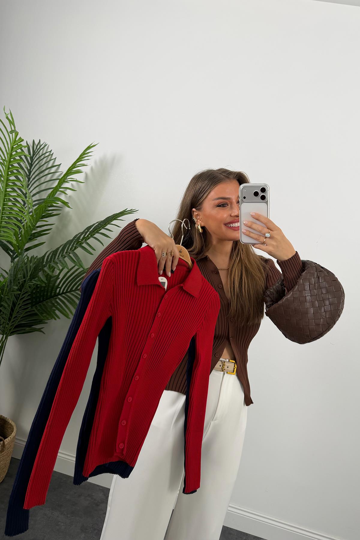 Massi Model Polo Yaka Tam Boy Düğmeli Elit Triko Lacivert - Nişantaşı ...