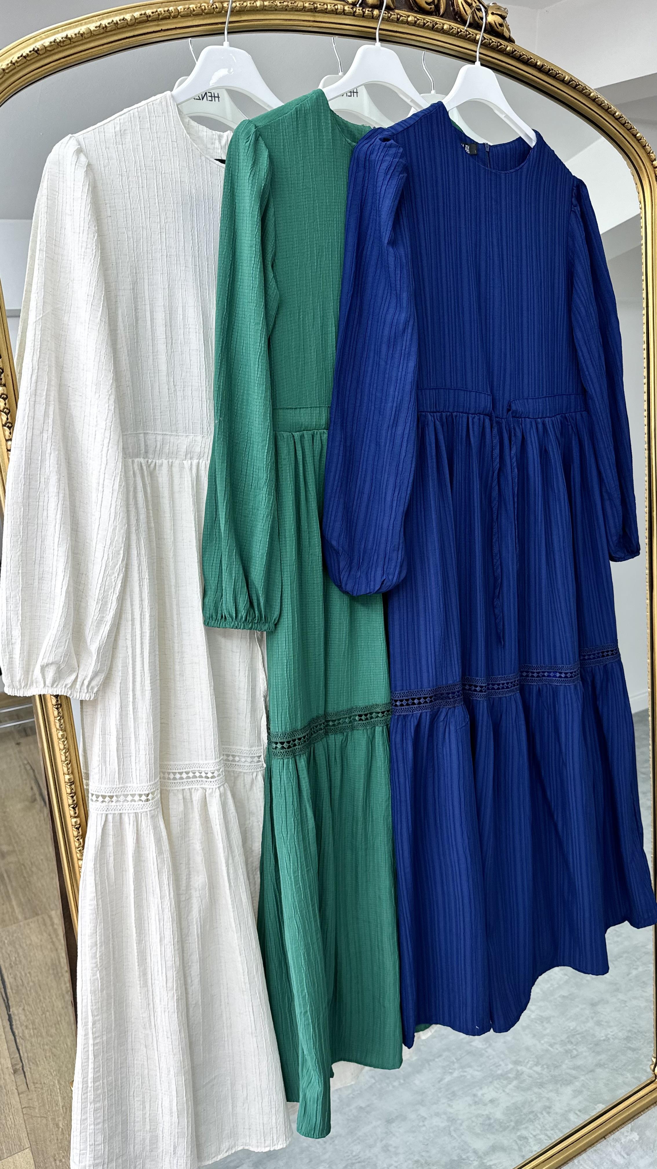 Sely Müslin Elbise Yeşil