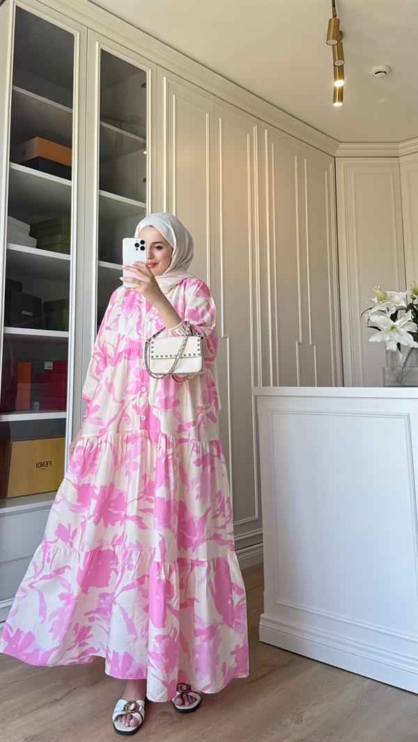 Sely Vual Elbise Pembe