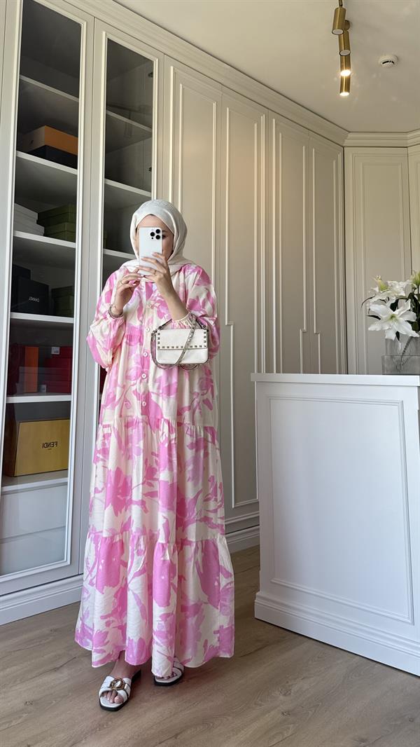 Sely Vual Elbise Pembe