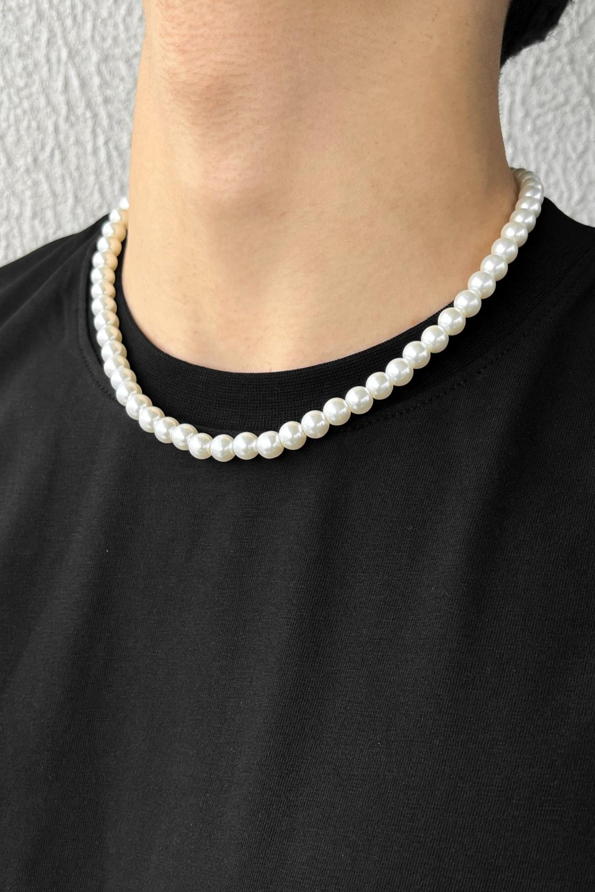 Beyaz İnci Taş Kolye