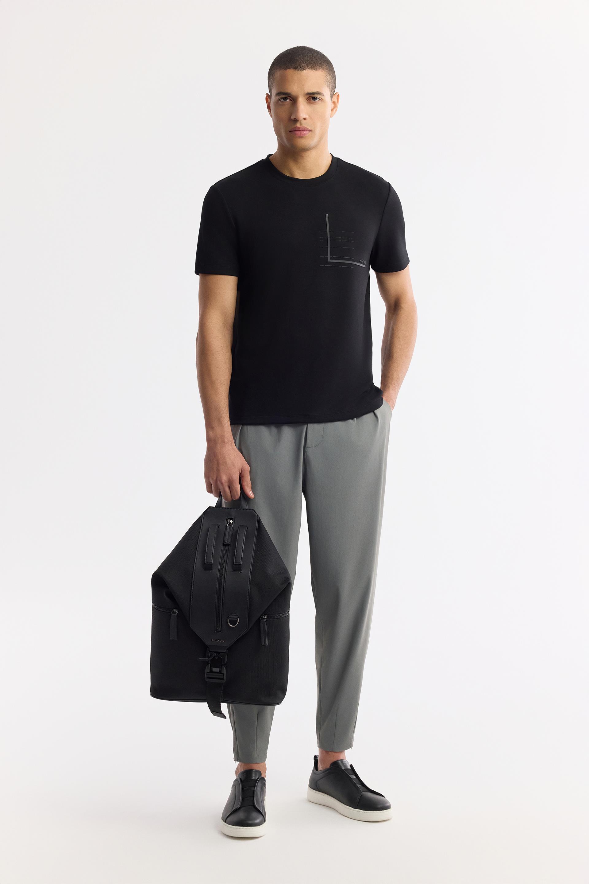 Bisiklet Yaka Enjeksiyon & Transfer Cep Baskılı İnterlok T-Shirt | AVVA