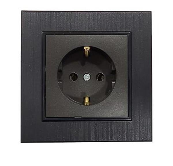 Makel Karea Line Siyah Topraklı Priz