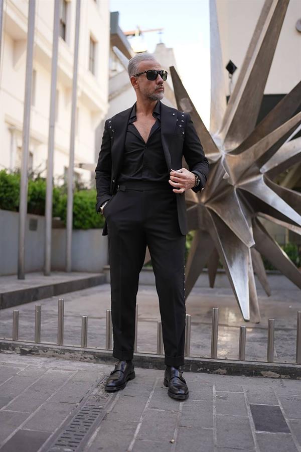 SPANISH COLLAR BAG POCKET SUIT