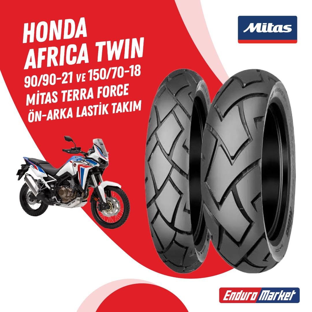 Honda Africa Twin Mitas Terra Force Lastik Takim 90/90-21 - 150/70-18 Onroad Lastikler Enduro ...