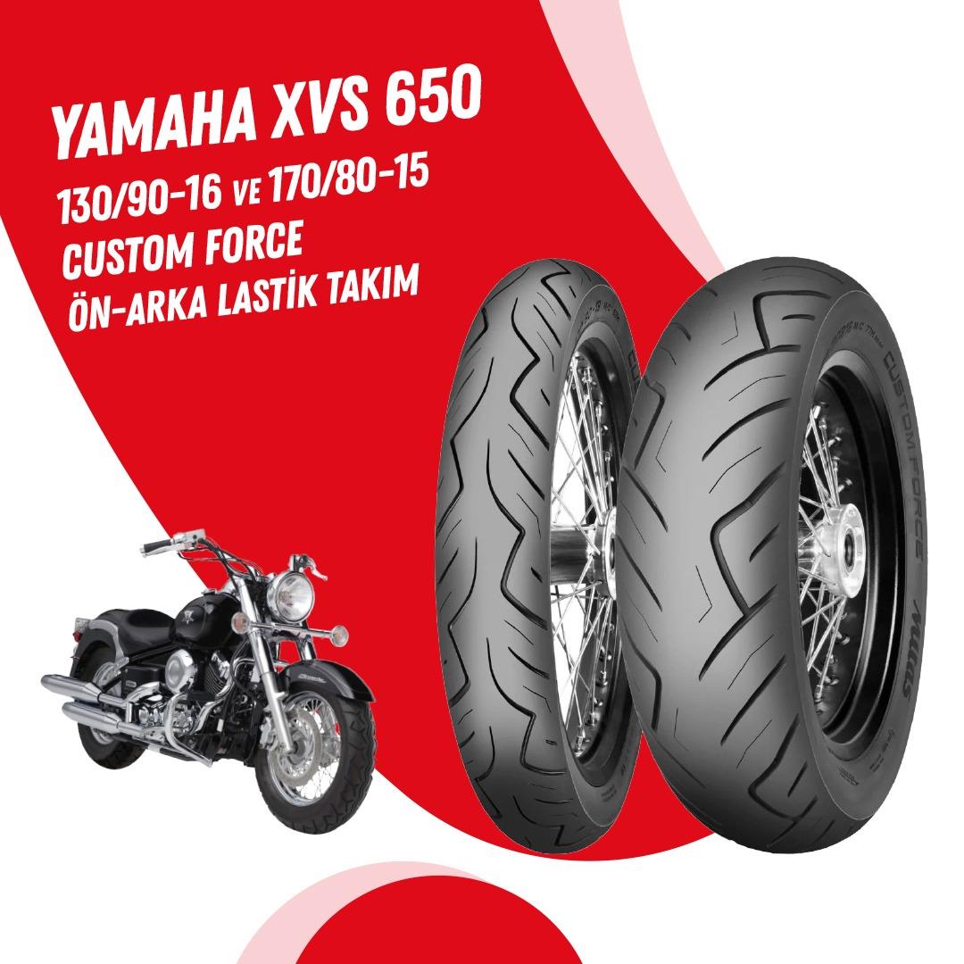 YAMAHA XVS 650 MİTAS MİTAS CUSTOM FORCE 130/90-16+170/80-15LASTİK TAKIMI