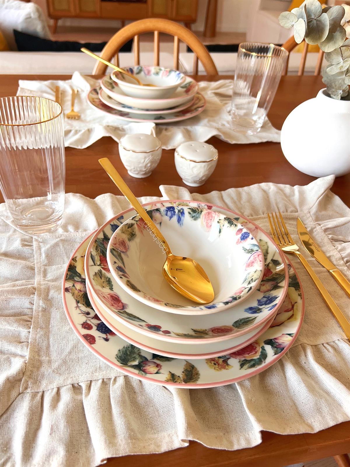 Sophia 12 Kişilik 48 Parça Porselen Yemek Seti