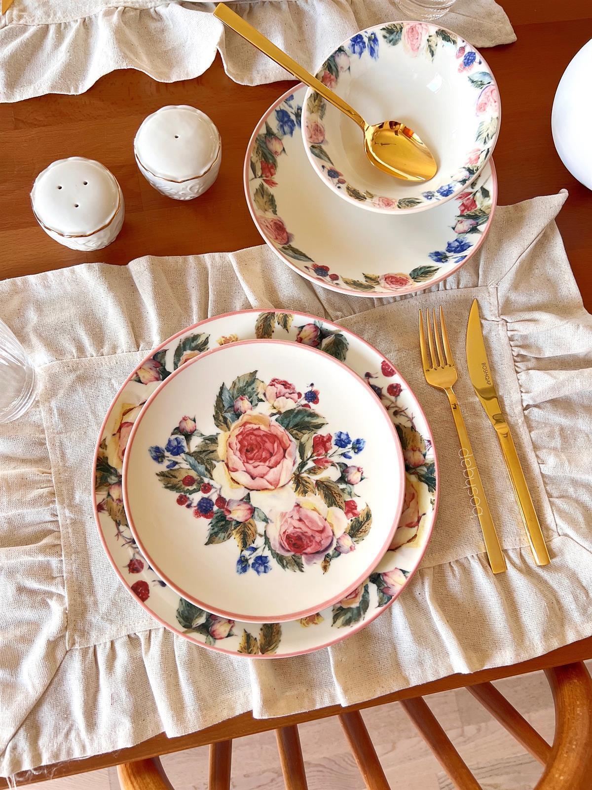 Sophia 12 Kişilik 48 Parça Porselen Yemek Seti