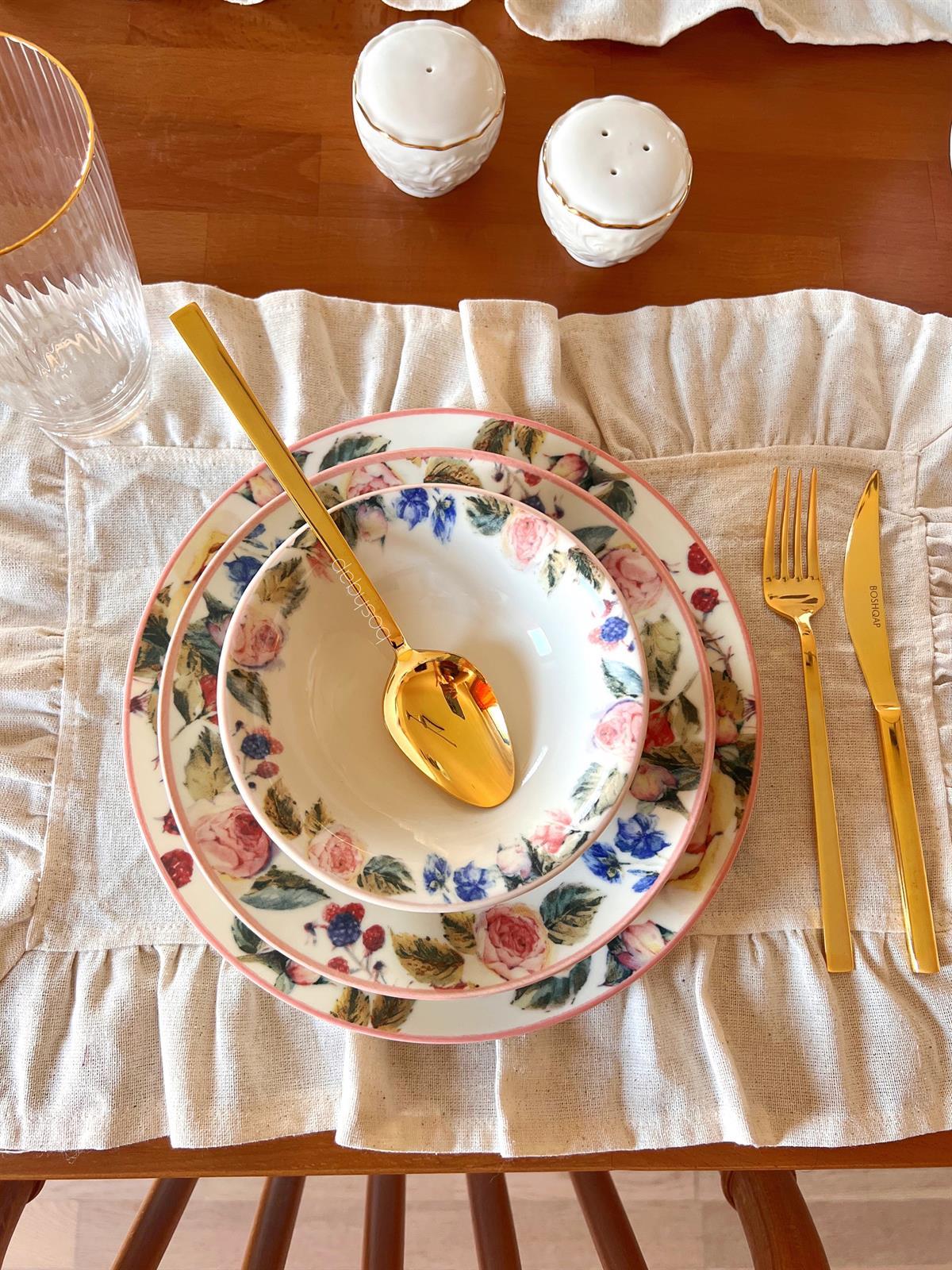 Sophia 12 Kişilik 48 Parça Porselen Yemek Seti