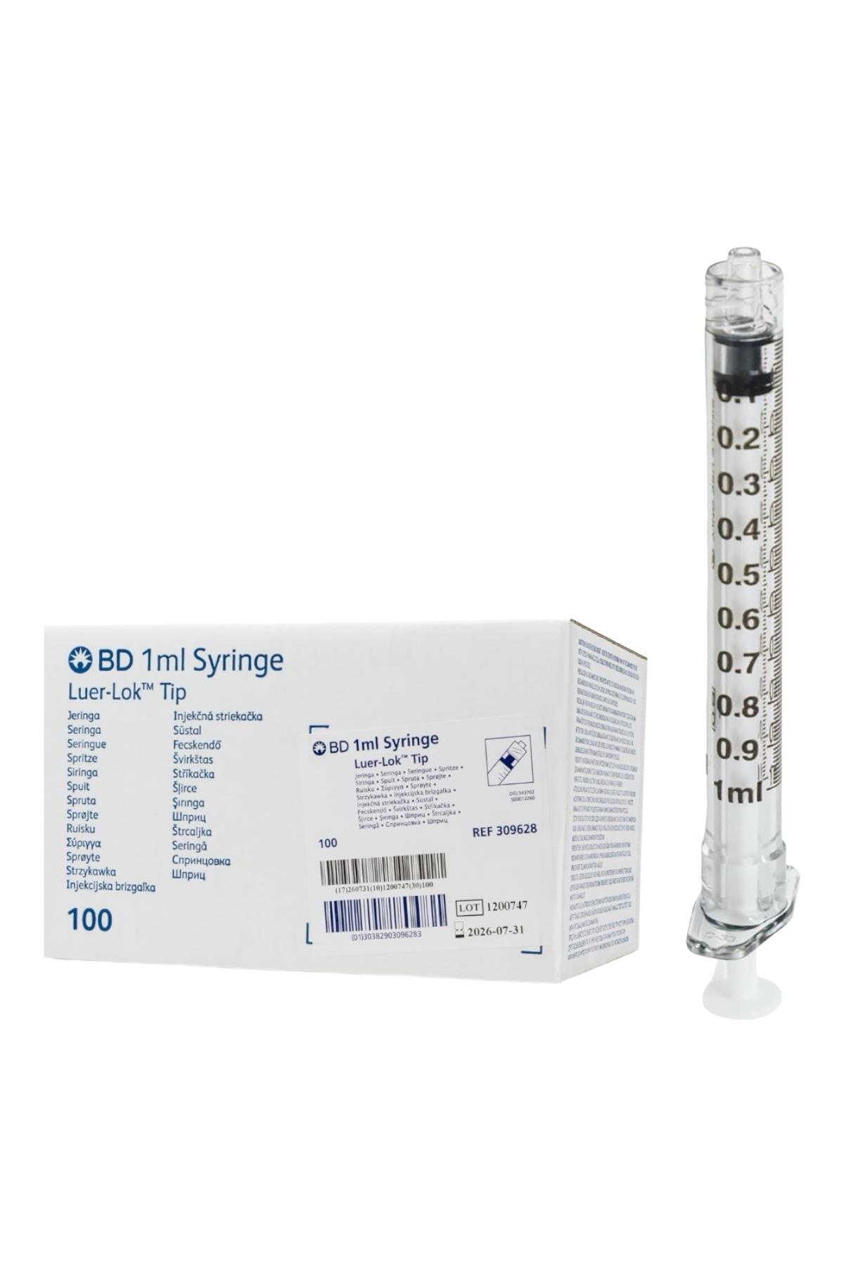 Bd Luer-Lock 1 Ml. Cam Enjektör 100 Adet | REBE MEDİKAL