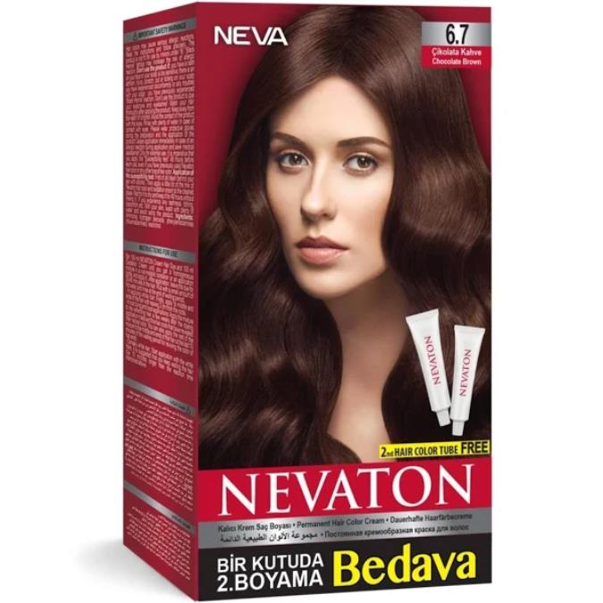 Nevaton Saç Boyası Seti 6.7 Çikolata Kahve - Set Boya | Beyazel Sanal ...