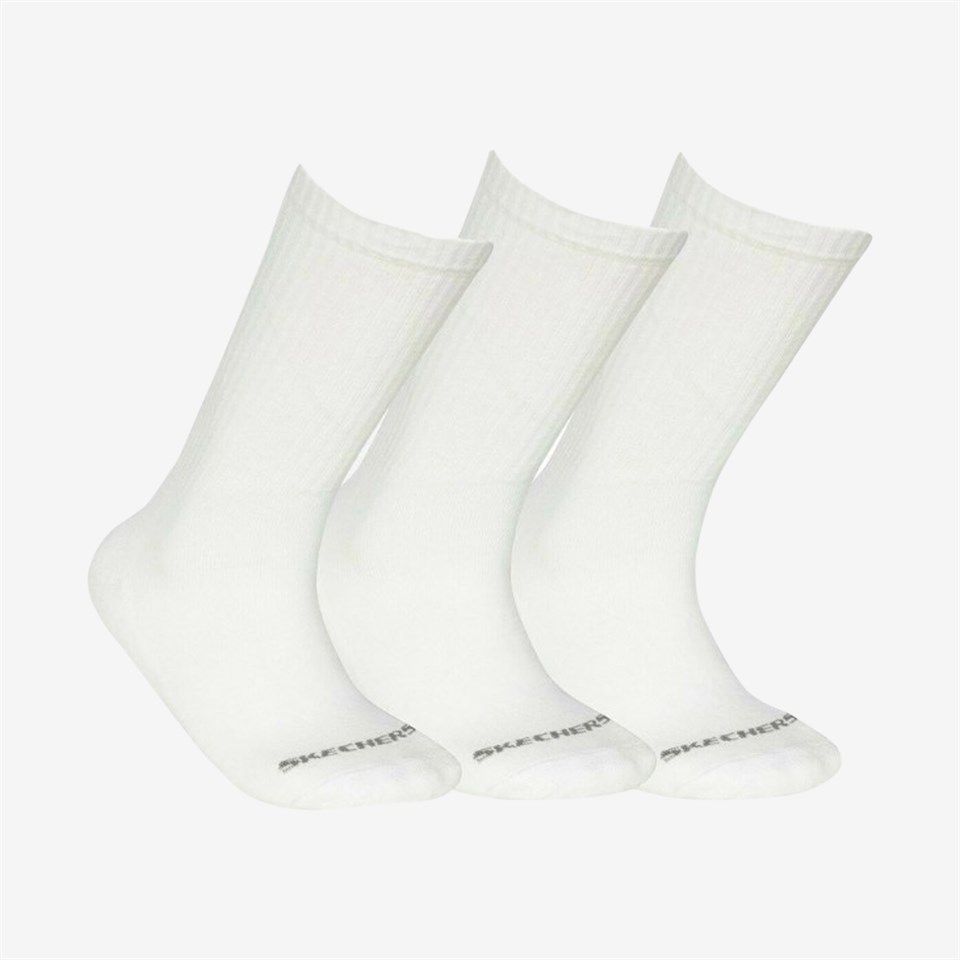 Skechers U SKX Padded Crew Cut Socks 3 Pack Unisex Çorap S192135-100 ...