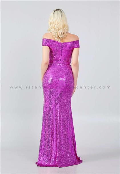 For Costume Off Shoulder Maxi Sequin Mermaid Regular Fuchsia Wedding Guest Dress Frc9082fus