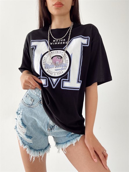 Major Baskı Oversize Basic Siyah MYD9906.TS.01 Fiyatı | Mydukkan