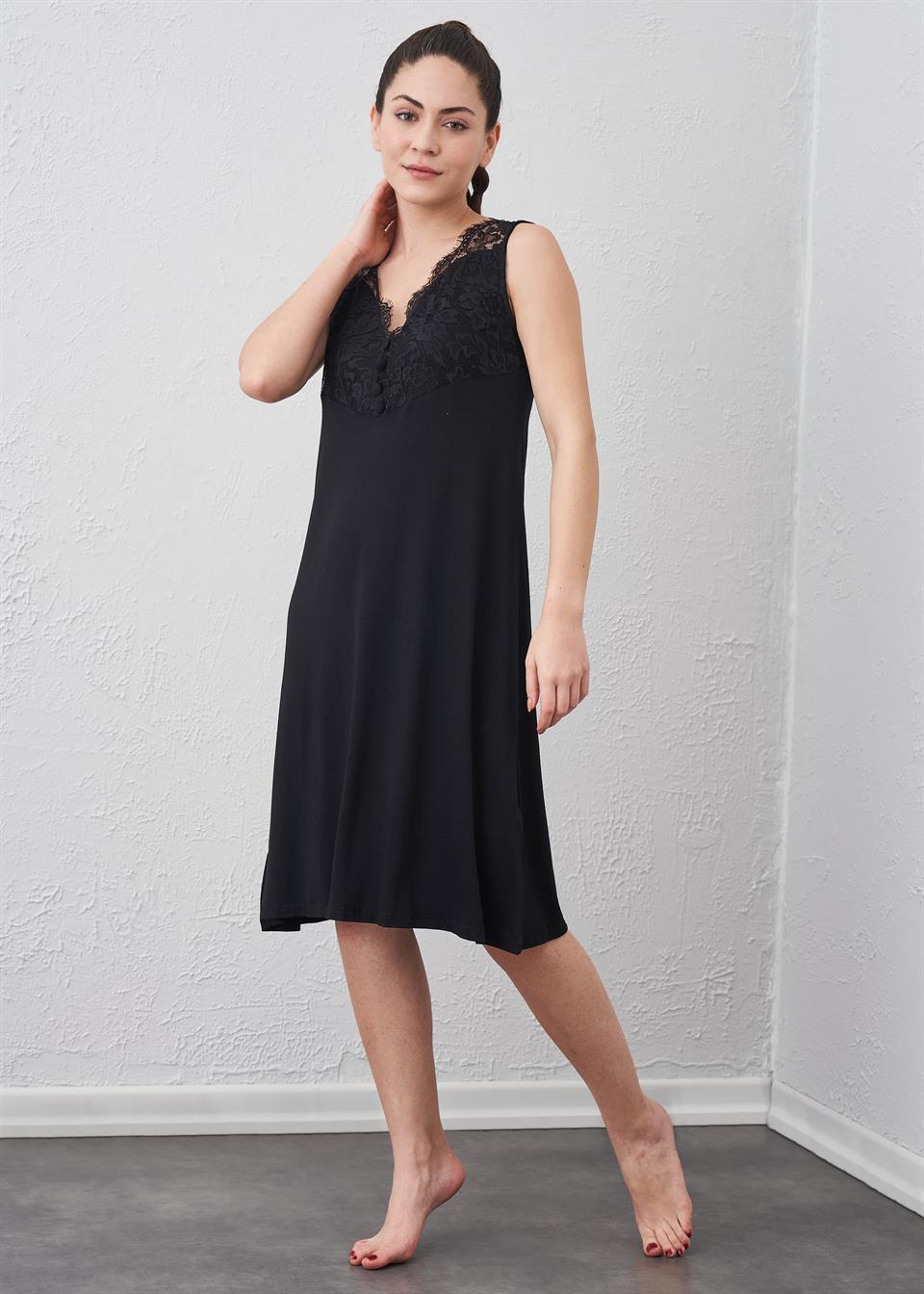 Kadın Dantelli Gecelik - 15223 | Relax Mode