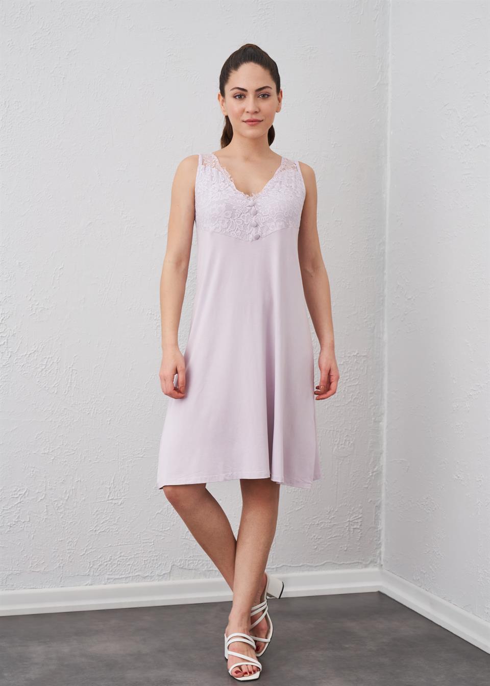 Kadın Dantelli Gecelik - 15223 | Relax Mode