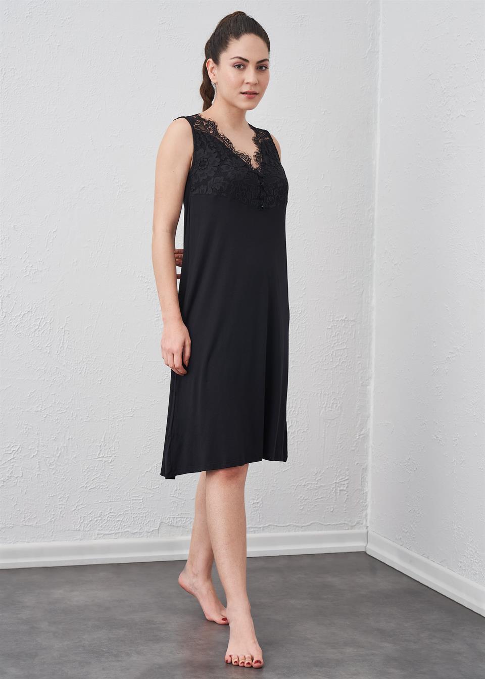 Kadın Dantelli Gecelik - 15223 | Relax Mode