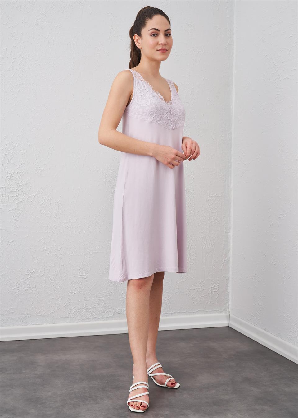 Kadın Dantelli Gecelik - 15223 | Relax Mode