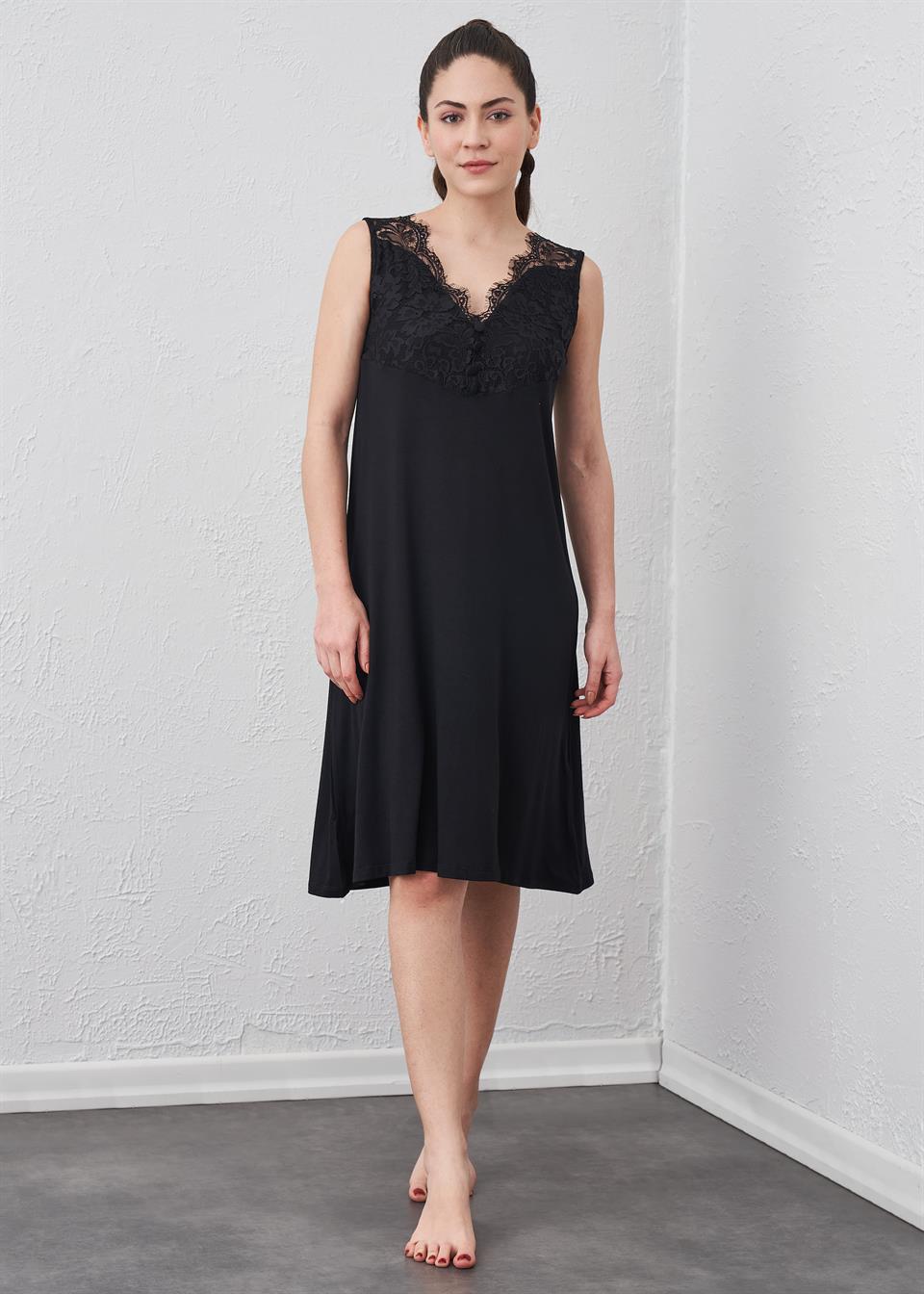 Kadın Dantelli Gecelik - 15223 | Relax Mode