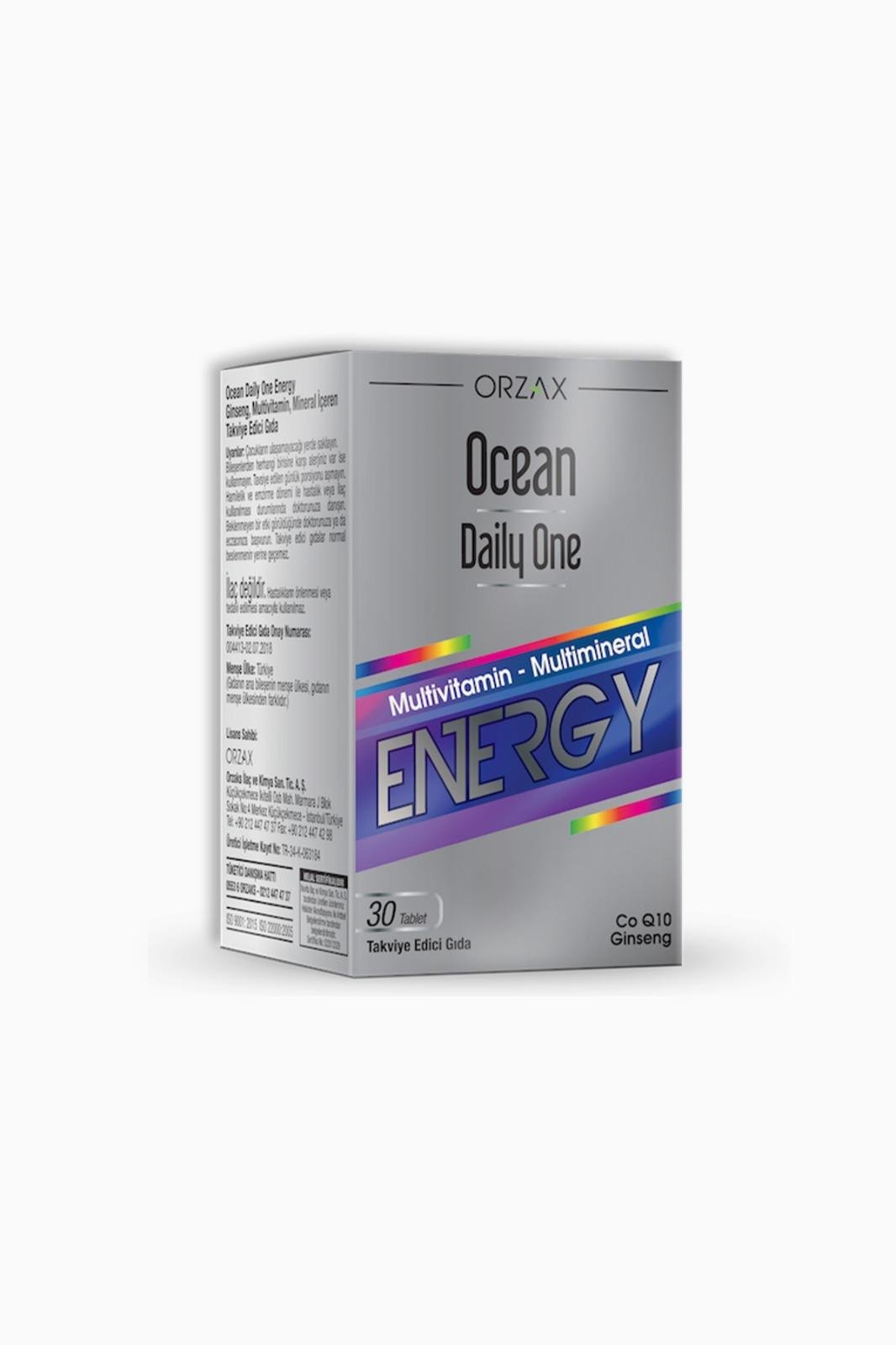 Orzax Ocean Daily One Energy 30 Tablet Fiyatı | Farmakozmetika