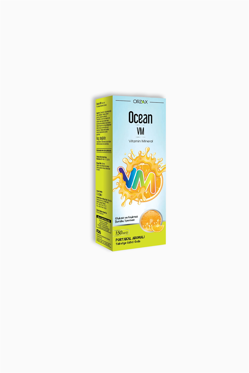 Orzax Ocean Vm Portakal Aromalı Şurup 150 ml Fiyatı | Farmakozmetika