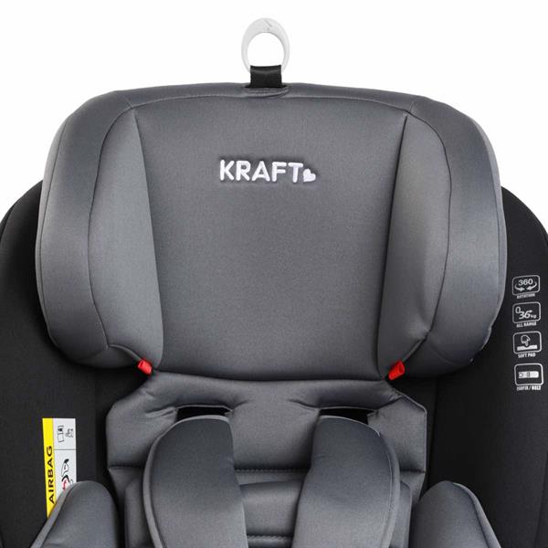 King Fix Oto 0-36 Kg Koltuğu Gri