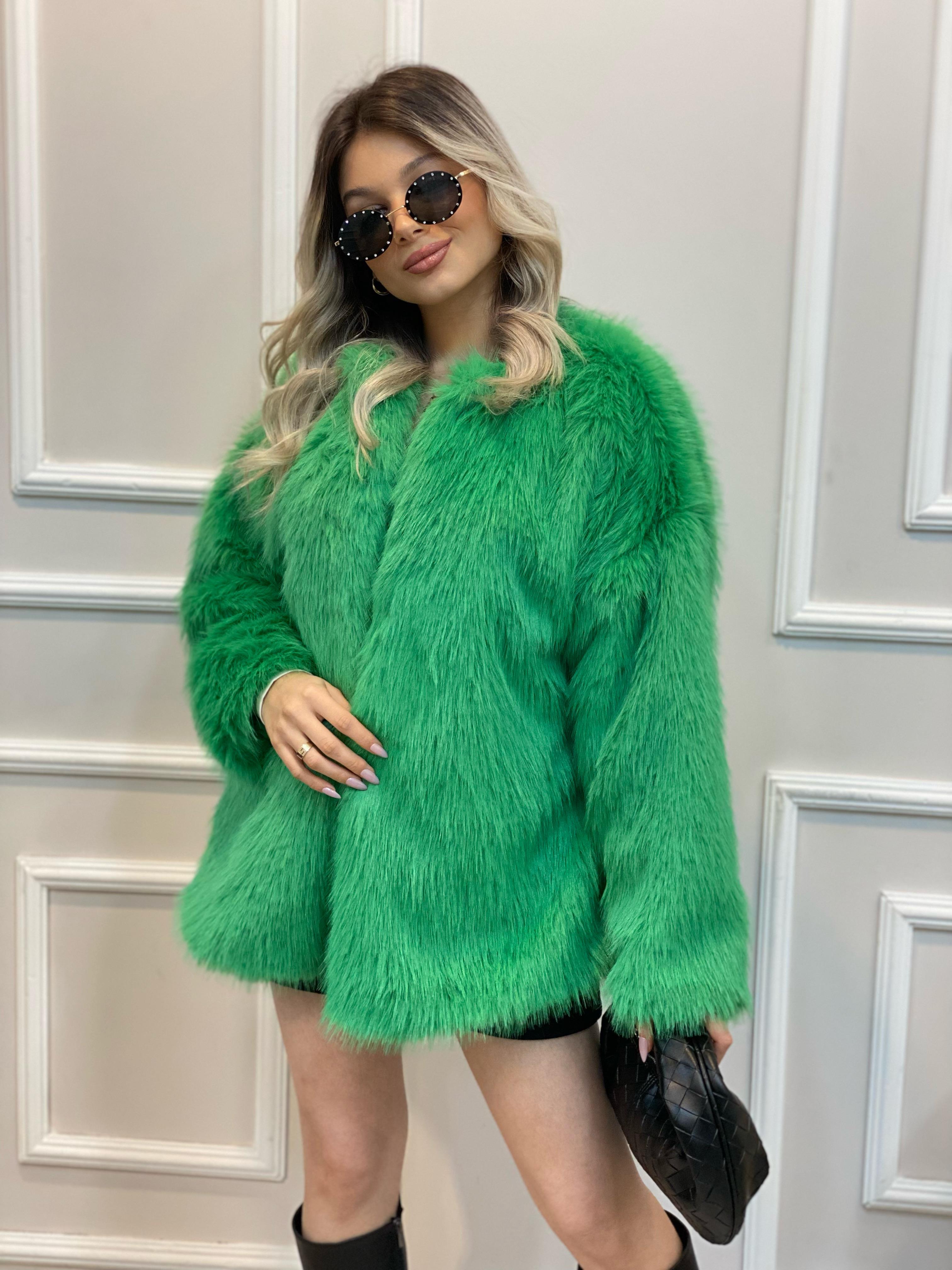 Yeşil Marka Model Kürk Mont